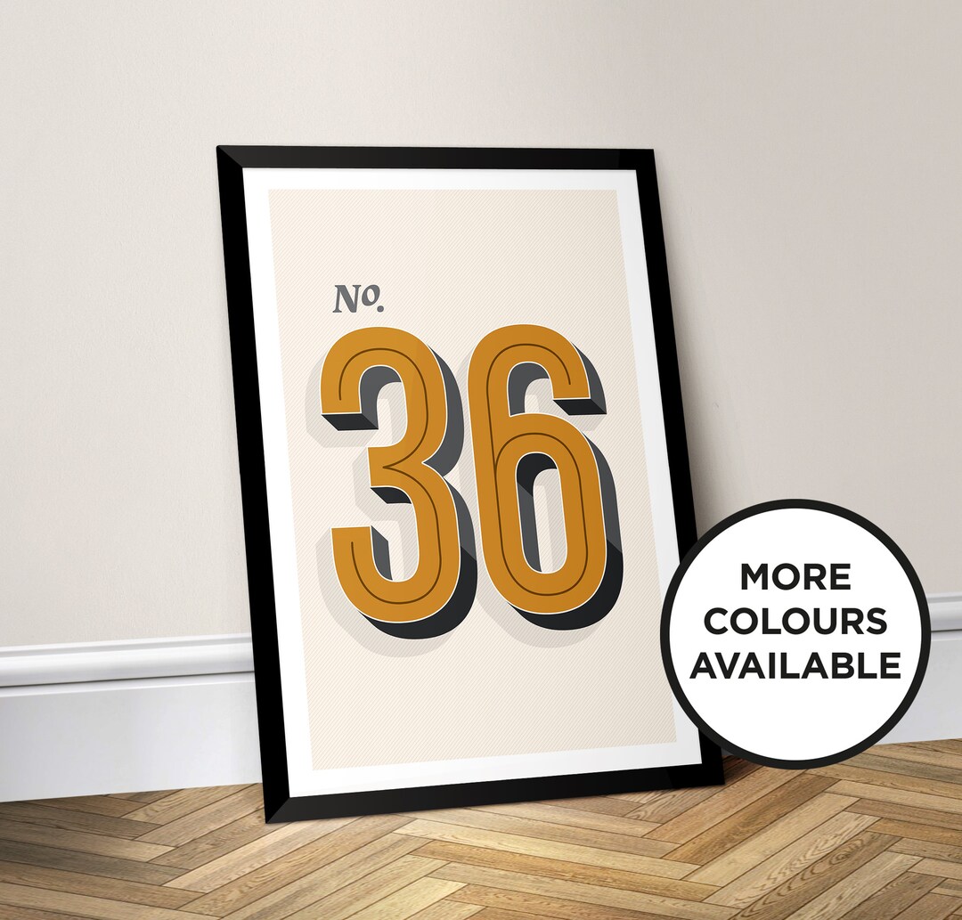 Personalised House Number Portrait Wall Print. New Home Gift. - Etsy