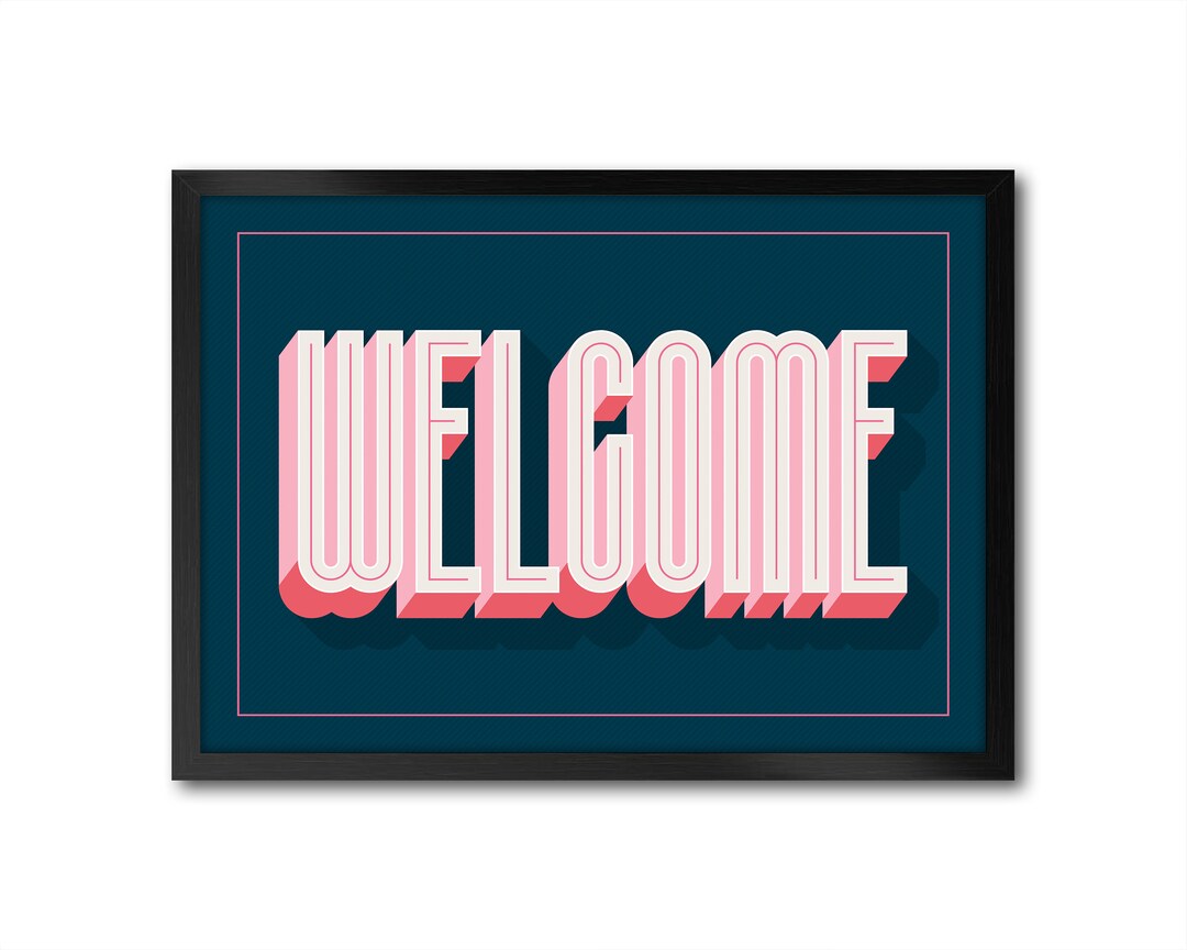 Colourful Hallway Welcome Print - Etsy