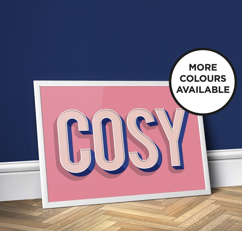 Cosy Colourful Bright Northern Sayings Poster Print - Etsy UK