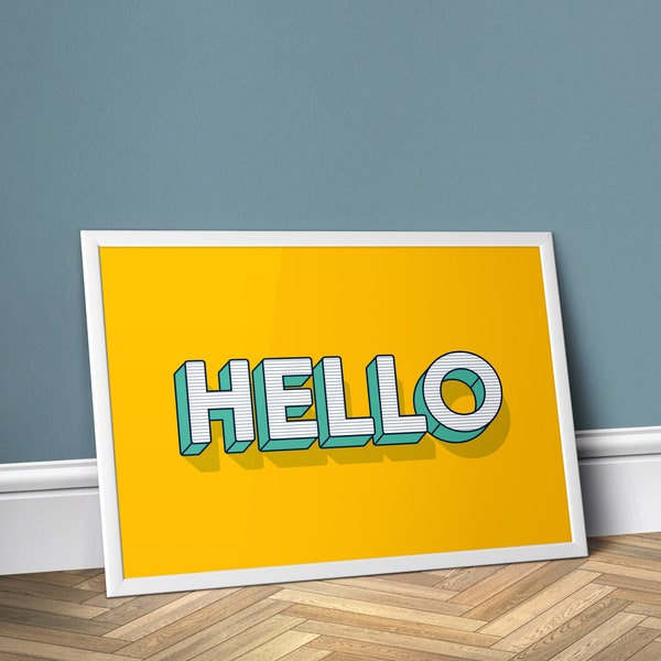 Hello Poster - Etsy UK