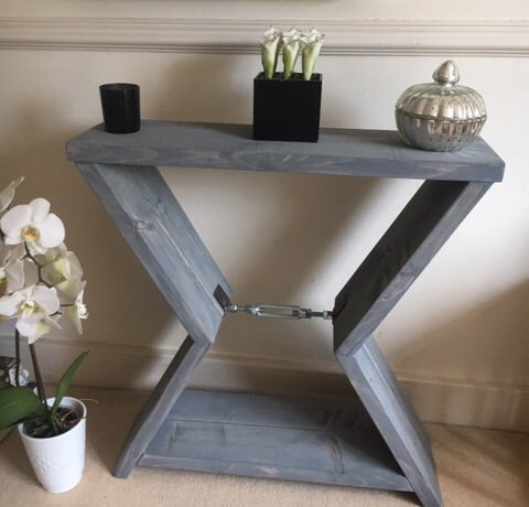 Rustic Narrow Hallway Console Table Grey or White Stylish | Etsy UK