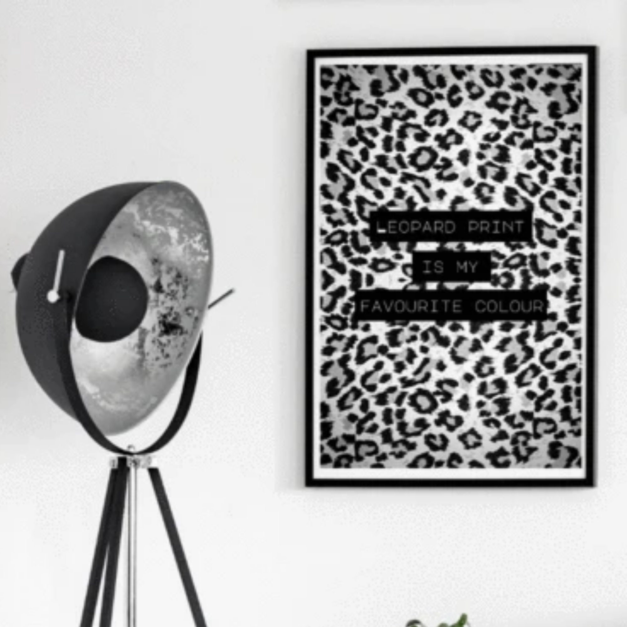 Black and White Leopard Print Quote Art Print A5, A4, A3 Sizes ...