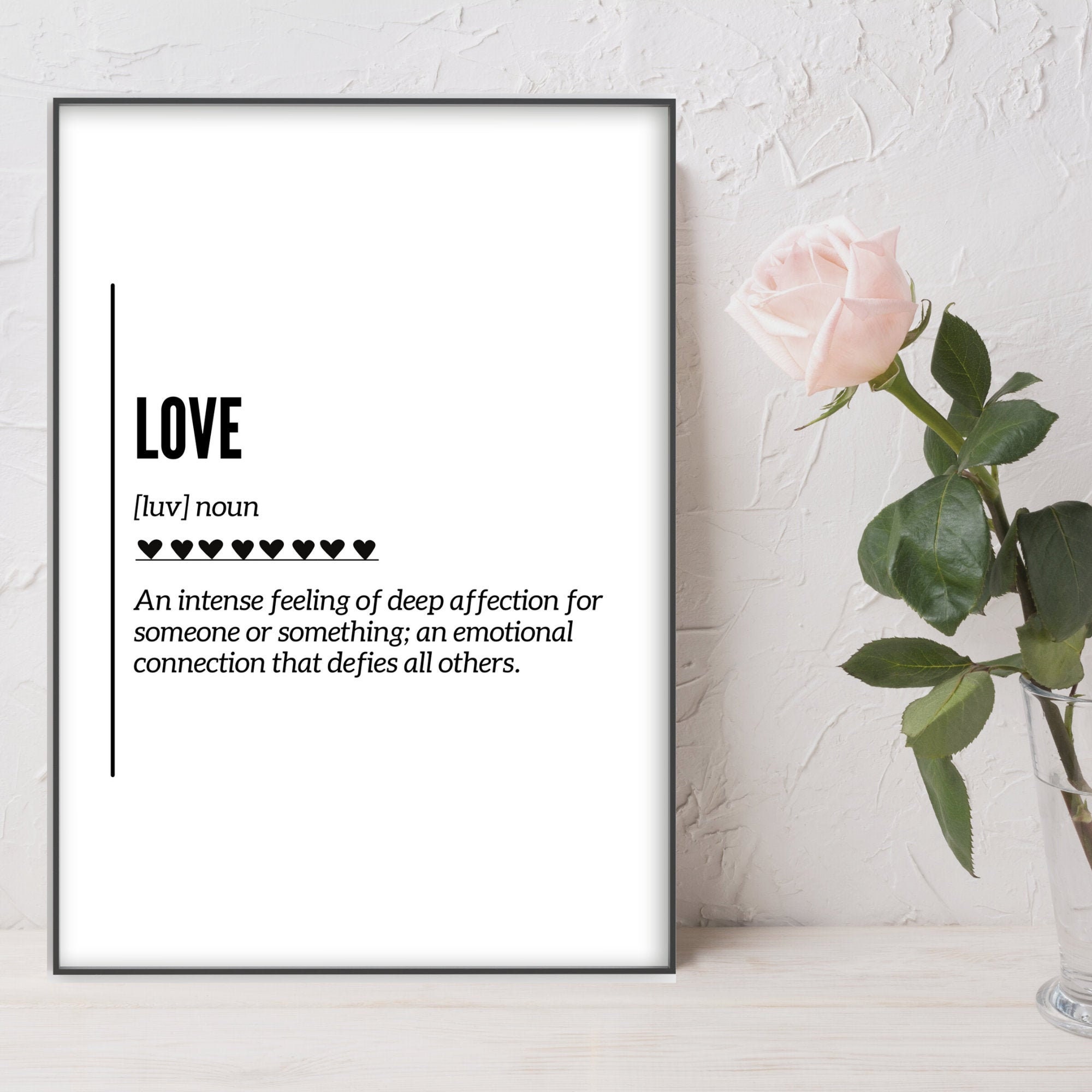 Liebe Definition Zitat Druck A5, A4, A3 Valentinstag Geschenk ...