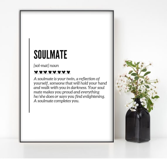 Soulmate Definition Print A5 A4 A3 Romantischer Druck - Etsy