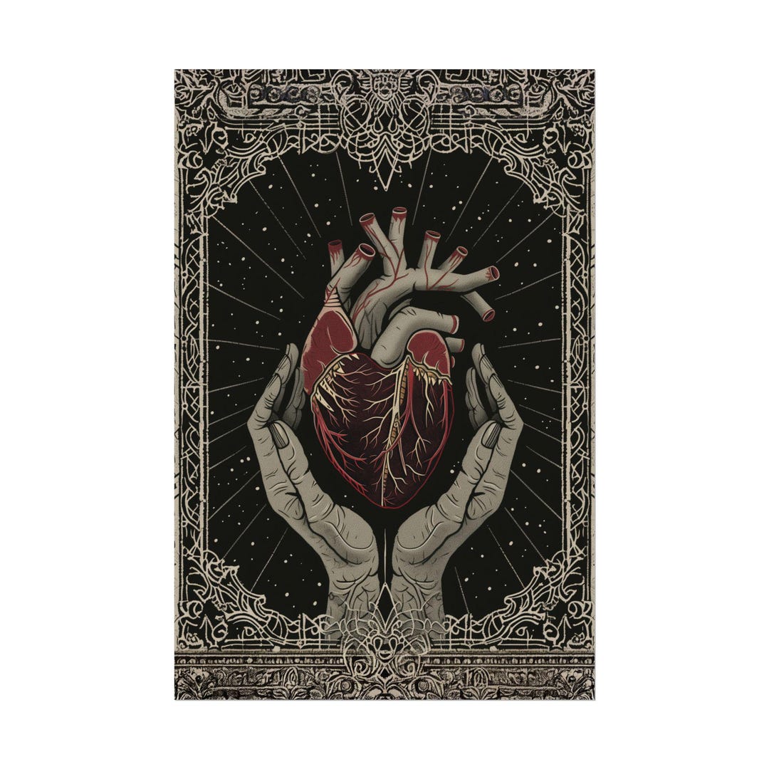Requiem for a Beating Heart | Goth Art Poster Gothic Artwork Print ...