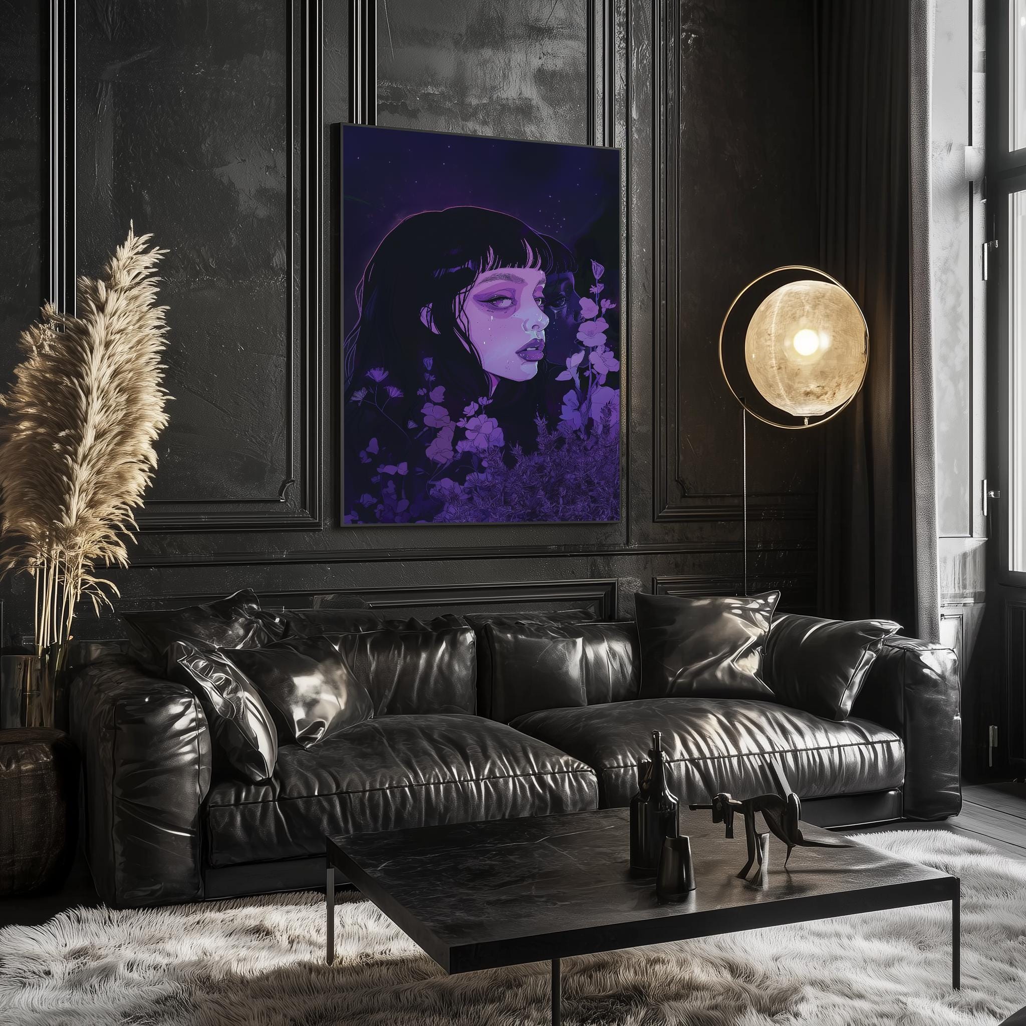 Floral Goth | Goth Art Poster Gothic Artwork Print Floral Fantasy ...