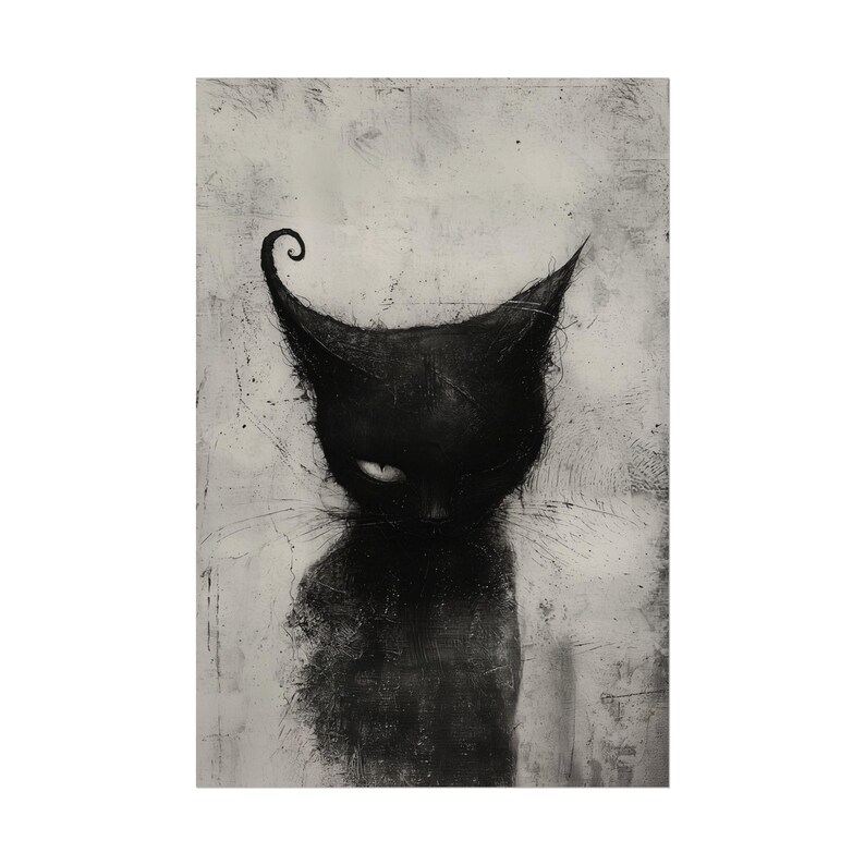 Katze | Goth Art Poster Gothic Artwork Print Cat Feline - Etsy