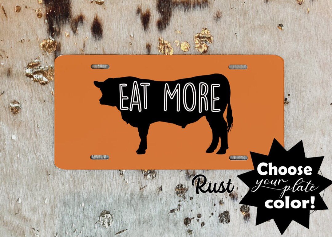Eat More Beef Steer Cattle Agriculture Custom Travel Punchy Western ...