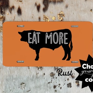 Eat More Beef Steer Cattle Agriculture Custom Travel Punchy Western ...