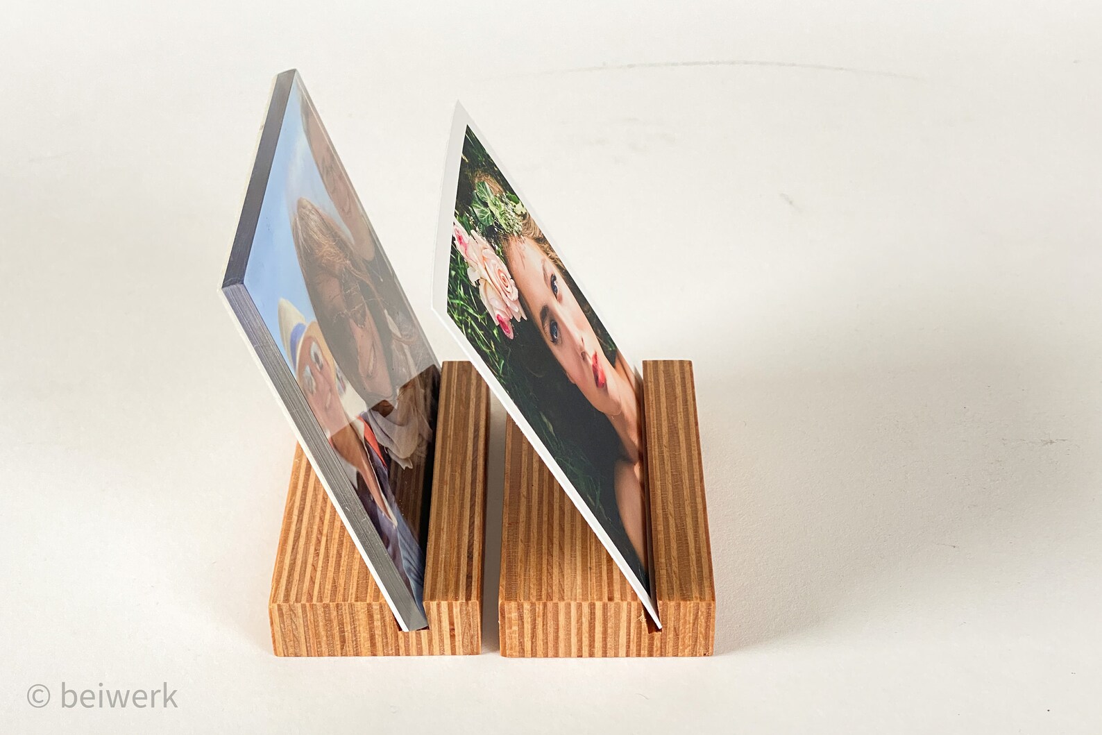 Fotohalter | Kartenhalter | Bilderhalter Holz Natur / Schwarz | in 4 ...