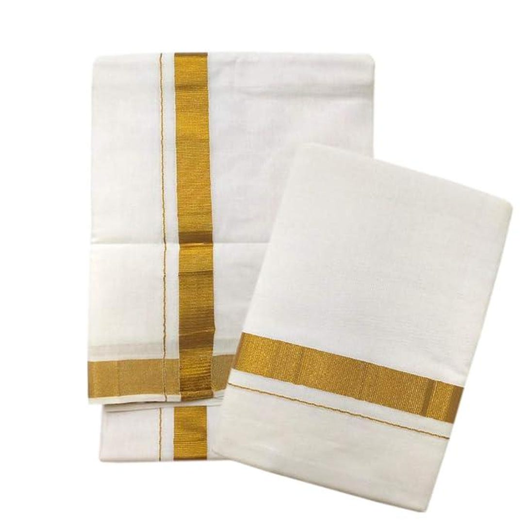 Kerala Kasavu Cotton Mundu Cotton Mundu Dhoti Best for Diwali, Onam ...