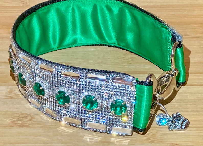 Emerald Rhinestone Dog Collar, Extreme Sparkle, Pet Glam, High-end ...