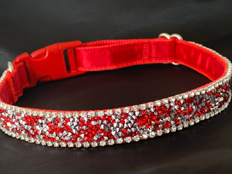 Red Rhinestone Bling Holiday Dog or Cat Collar 3/4 Inch Red - Etsy