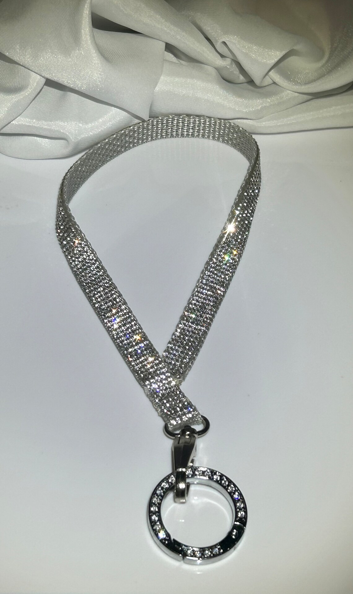 Real Rhinestone Bling Wristlet or Lanyard | Customize Color to Match ...