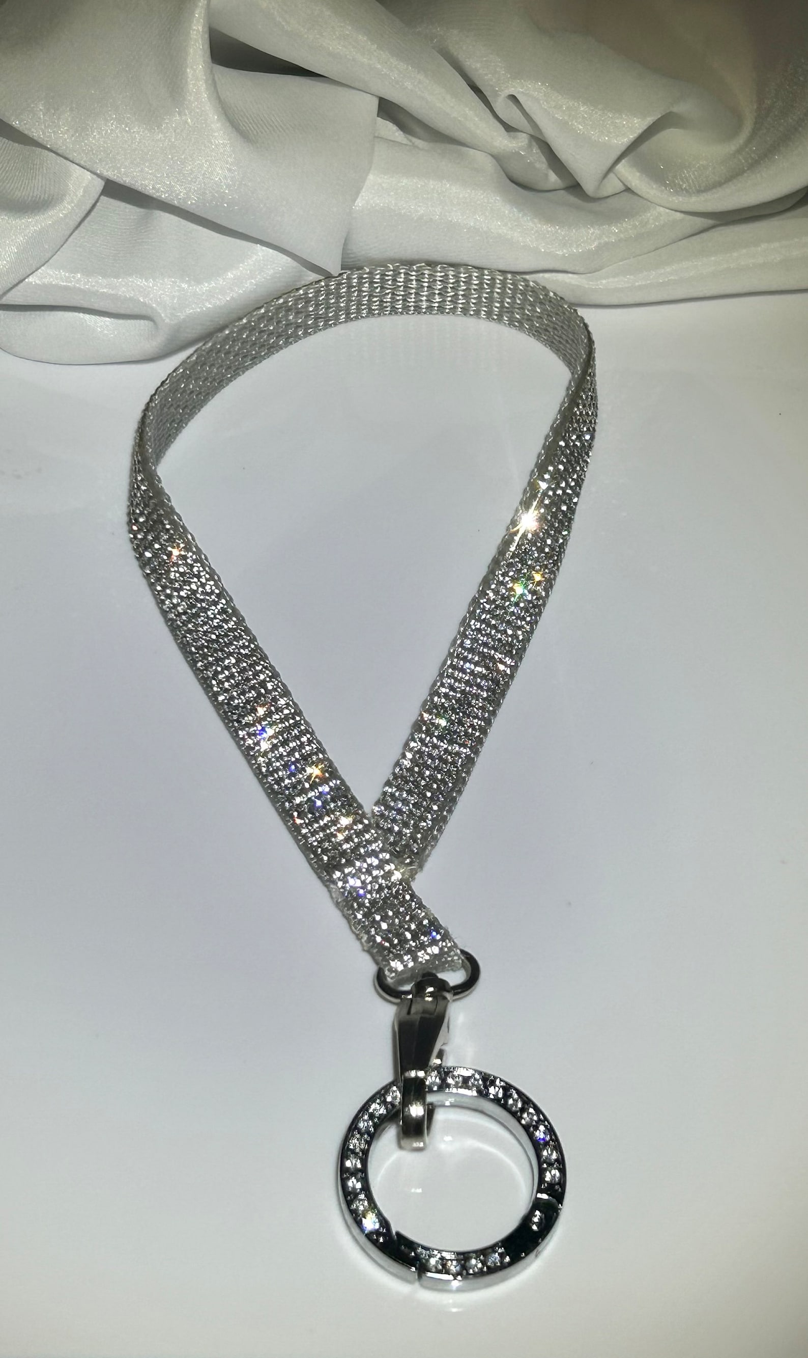 Real Rhinestone Bling Wristlet or Lanyard | Customize Color to Match ...