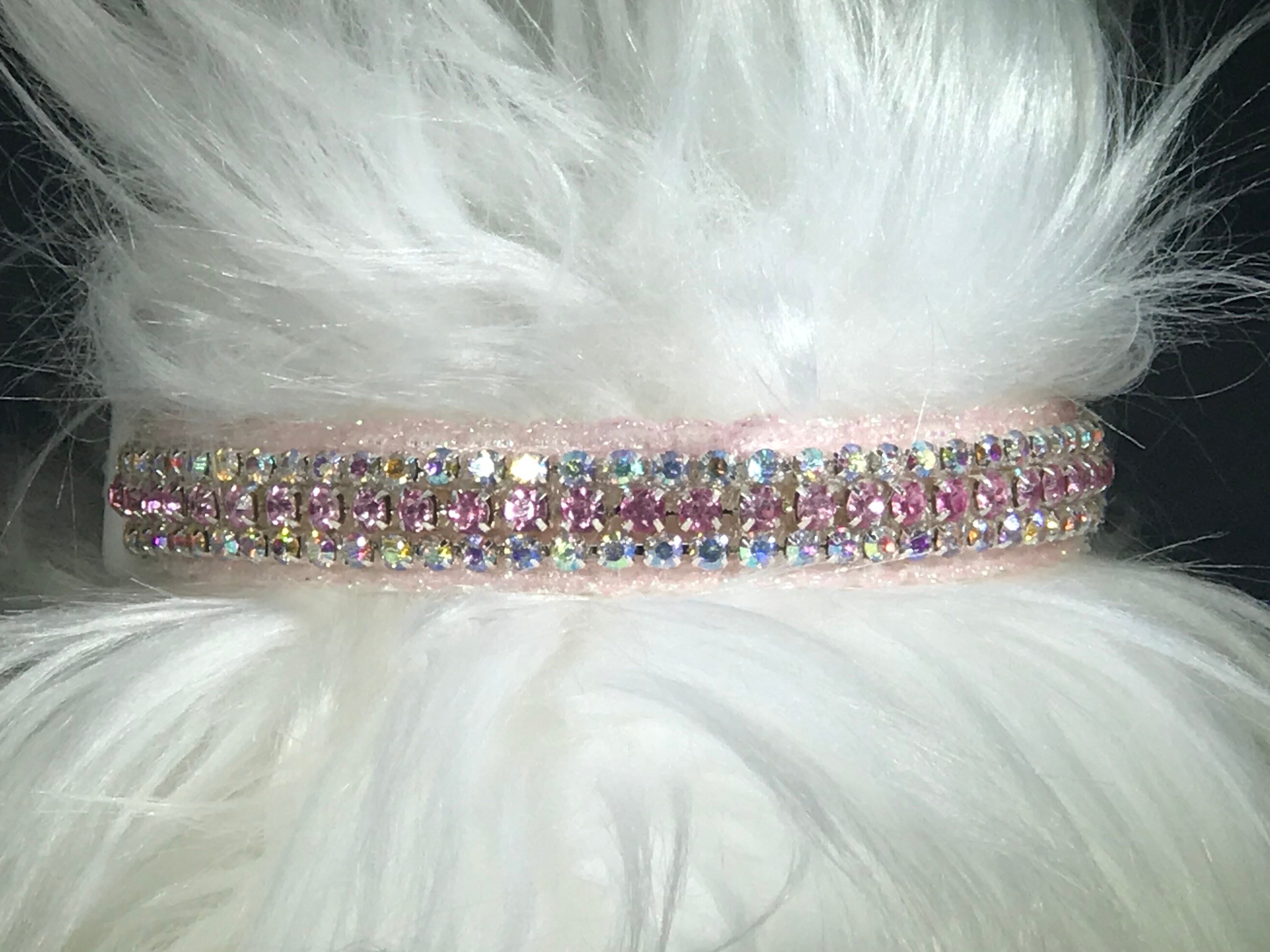 Real Rhinestone Pink Bling Dog Cat Collar 1/2 Inch Sparkling Crystal ...