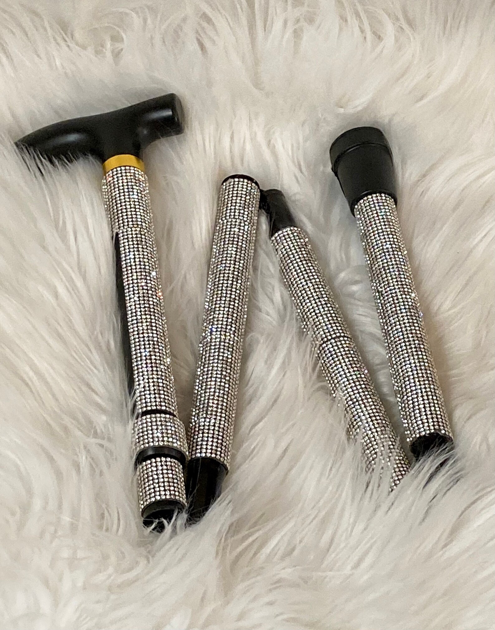 Elegant Rhinestone Walking Cane Disability Gift Quad Option - Etsy