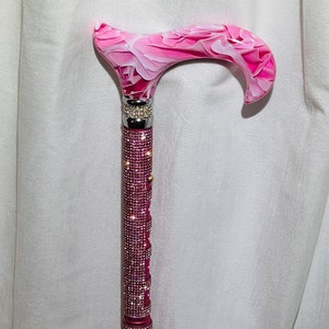 Pink Rhinestone Bling Cane | Luxury Pink Ombré Derby Handle ...