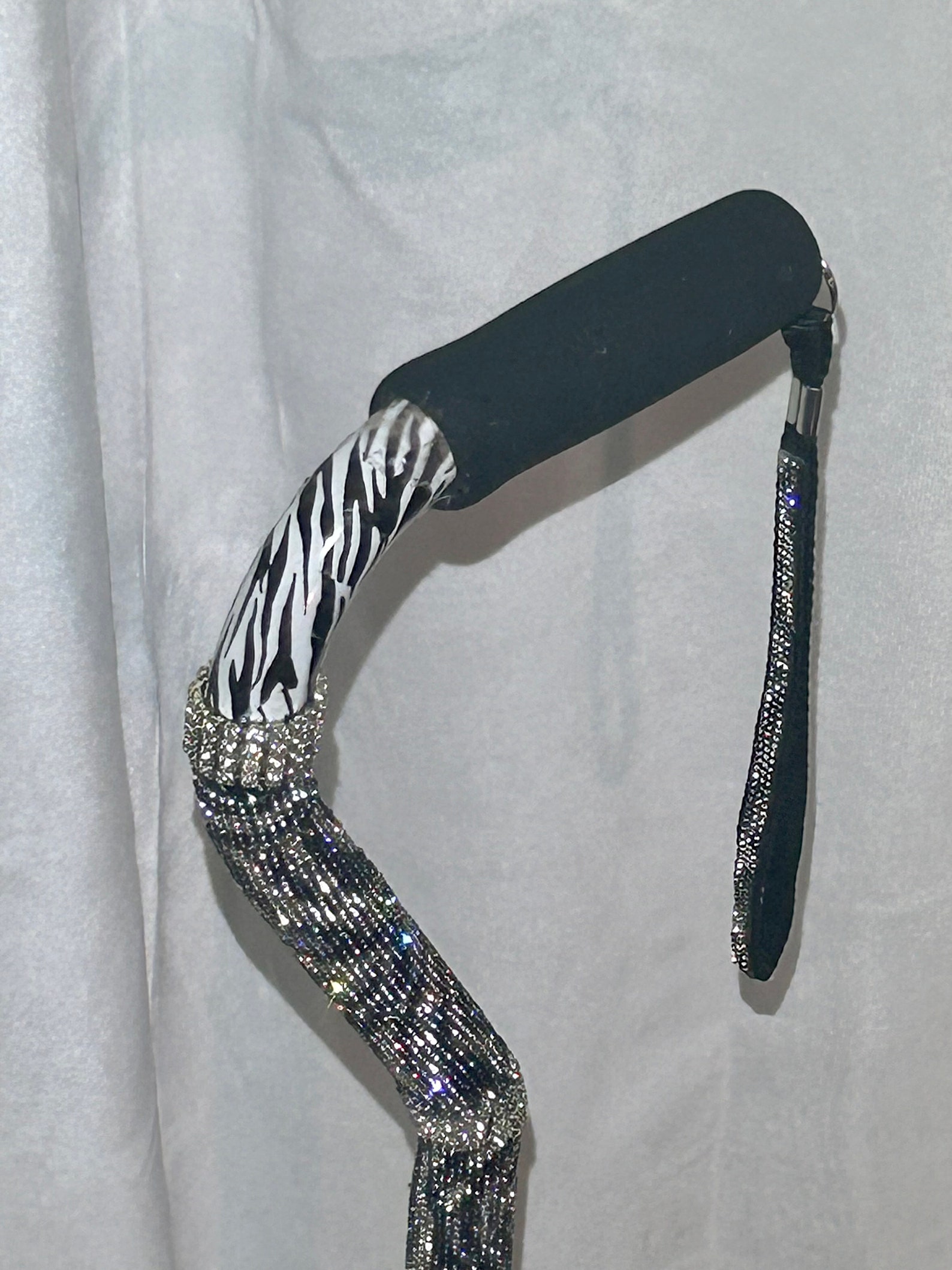 Zebra Rhinestone Cane With Offset Handle | Retirement or Disability ...