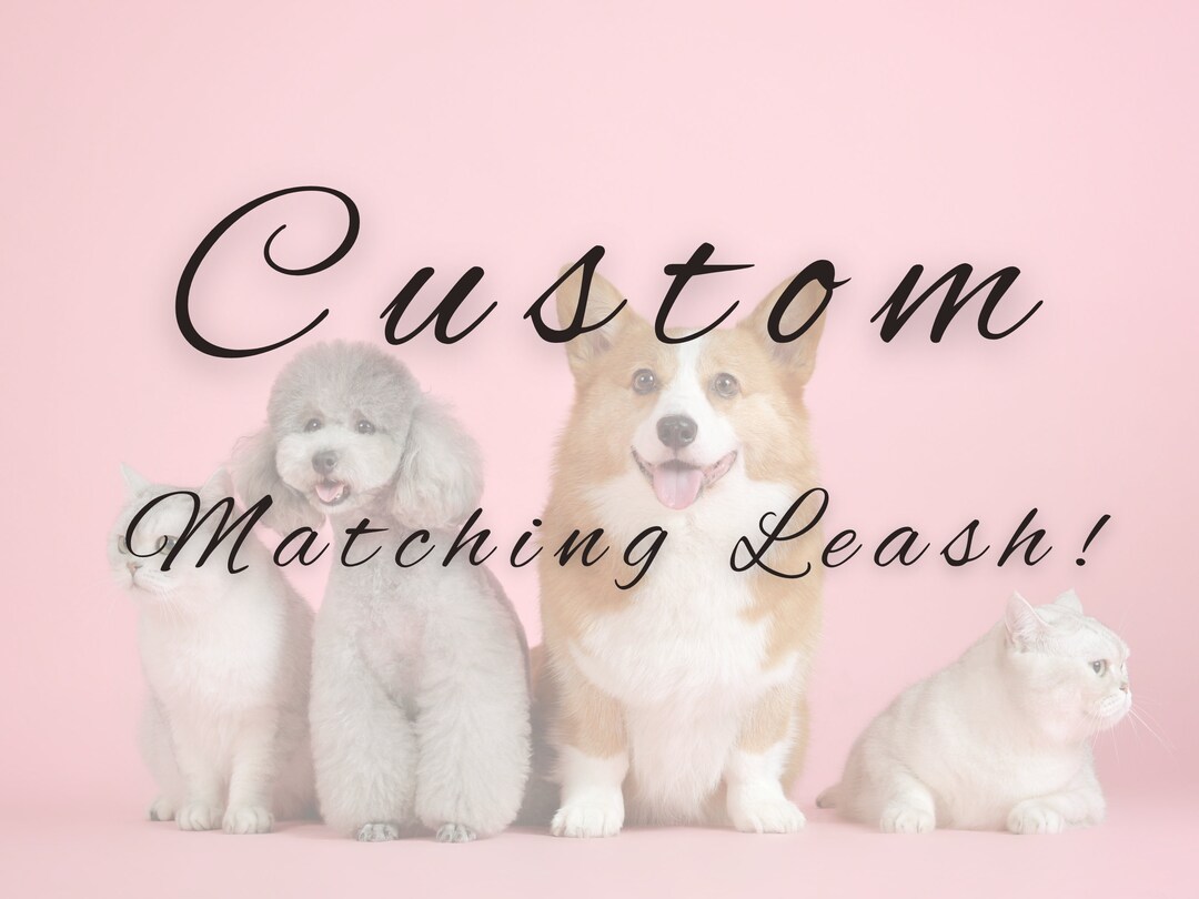 Customizable Crystal Bling Dog or Cat Leash 3/4" Wide 3 - 6 Foot Length ...
