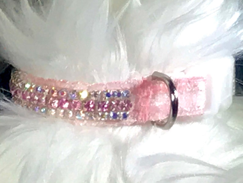 Real Rhinestone Pink Bling Dog Cat Collar 1/2 Inch Sparkling - Etsy