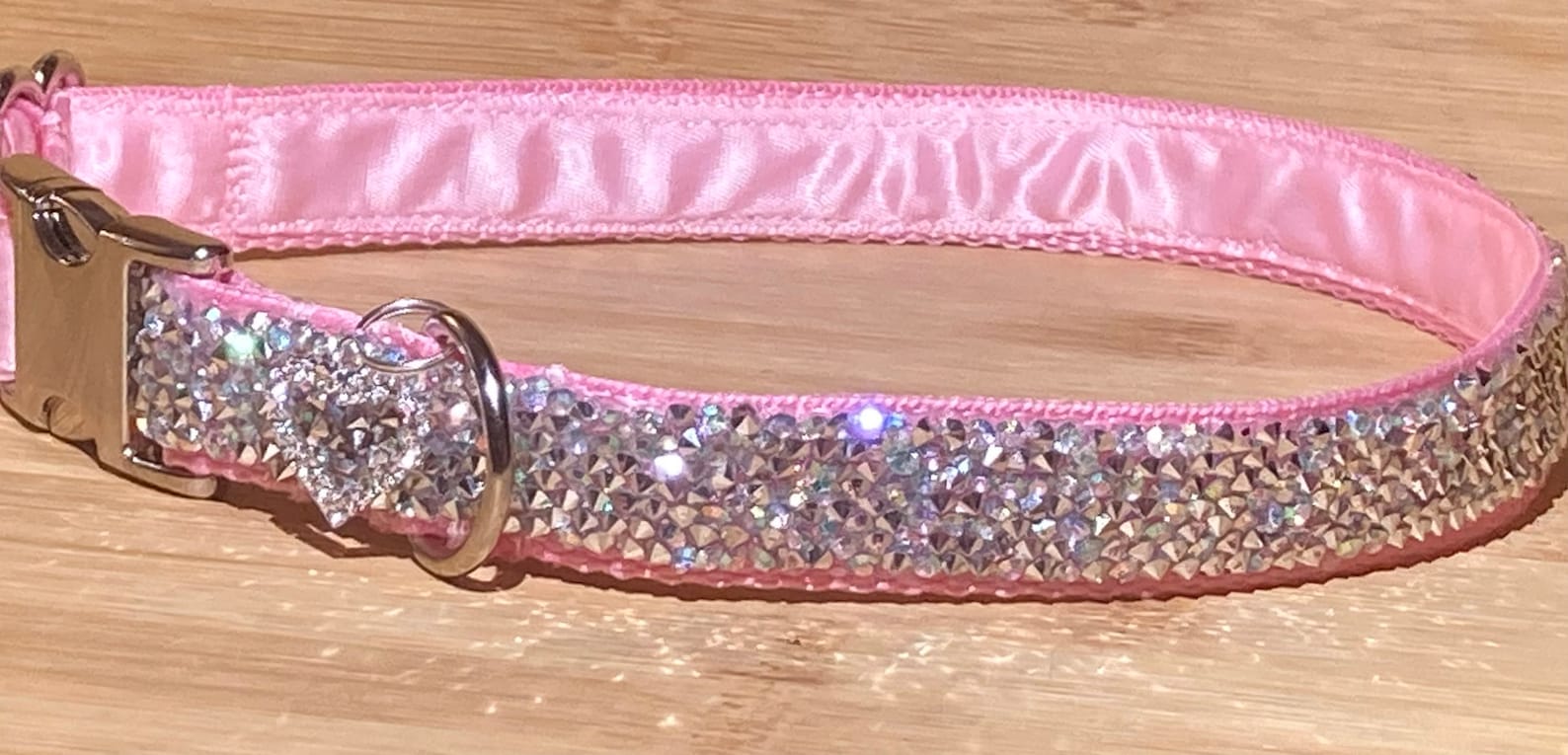 Rhinestone Diamond Bling Dog or Cat Collar 3/4" Sparkly AB Crystal ...