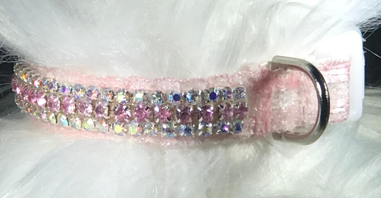 Real Rhinestone Pink Bling Dog Cat Collar 1/2 Inch Sparkling - Etsy
