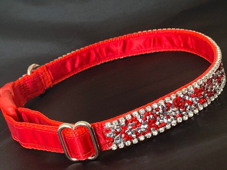 Red Rhinestone Bling Holiday Dog or Cat Collar 3/4 Inch Red - Etsy