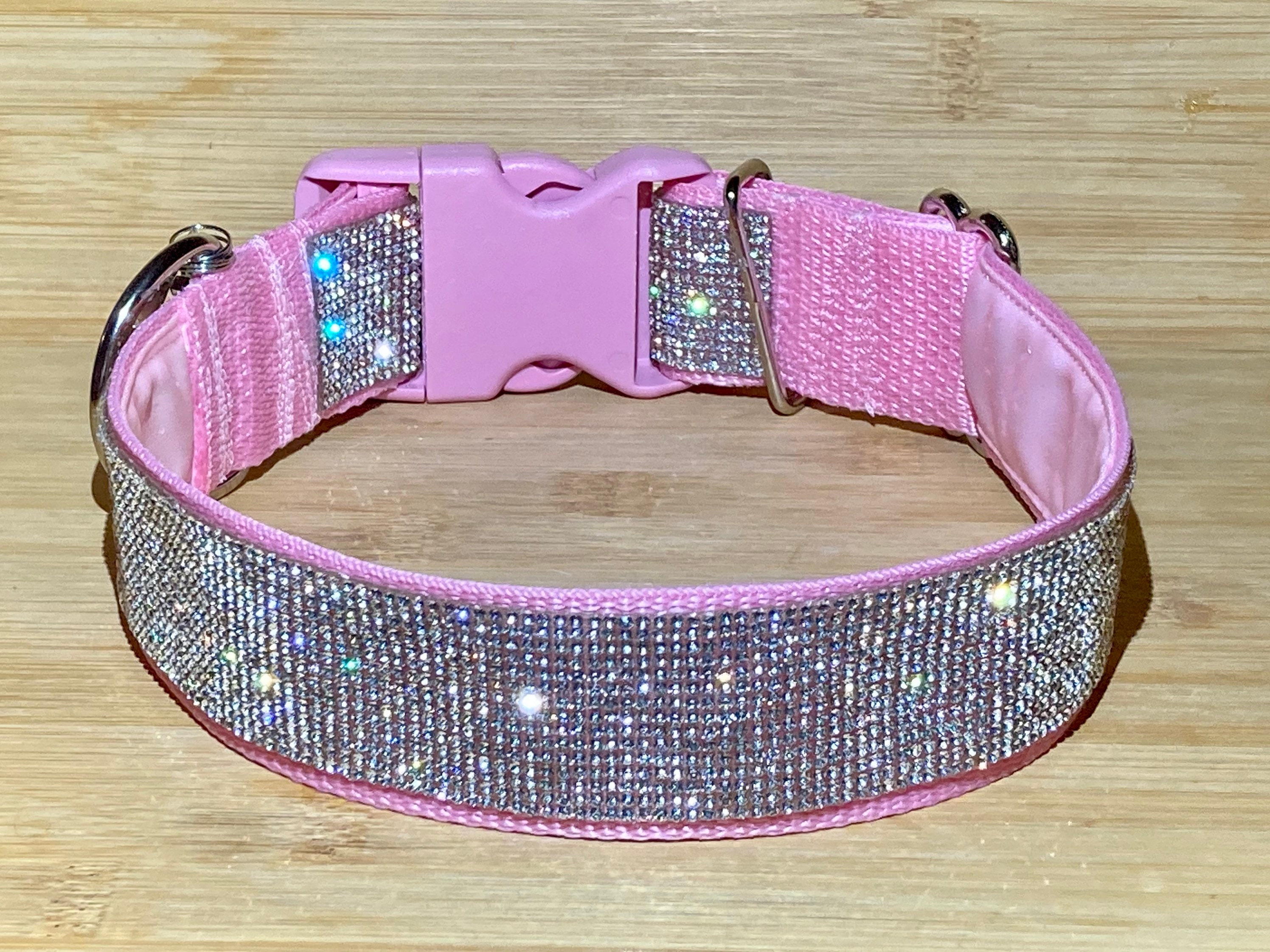 Blush Bling Glam Dog Collar, Extreme Sparkle Rhinestones, Adjustable ...