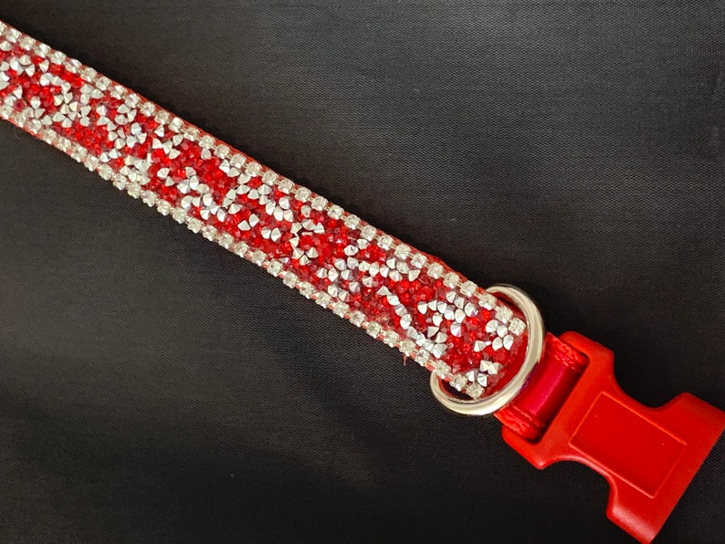 Red Rhinestone Bling Holiday Dog or Cat Collar 3/4 Inch Red - Etsy