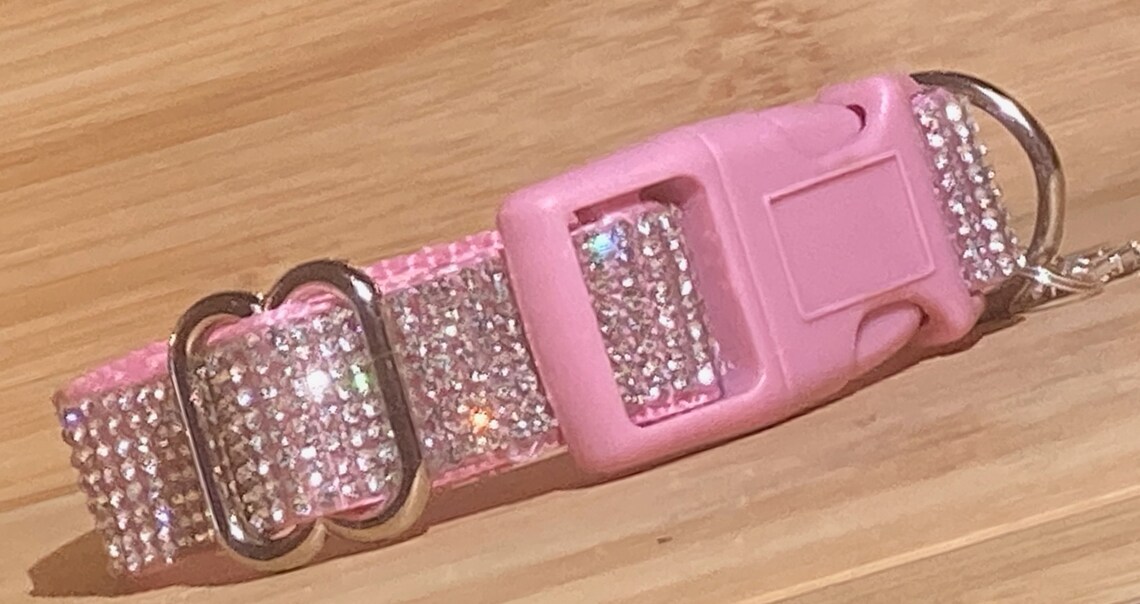 Rhinestone Bling Dog Collar Glam Adjustable Sparkly Fun! for All Sized ...