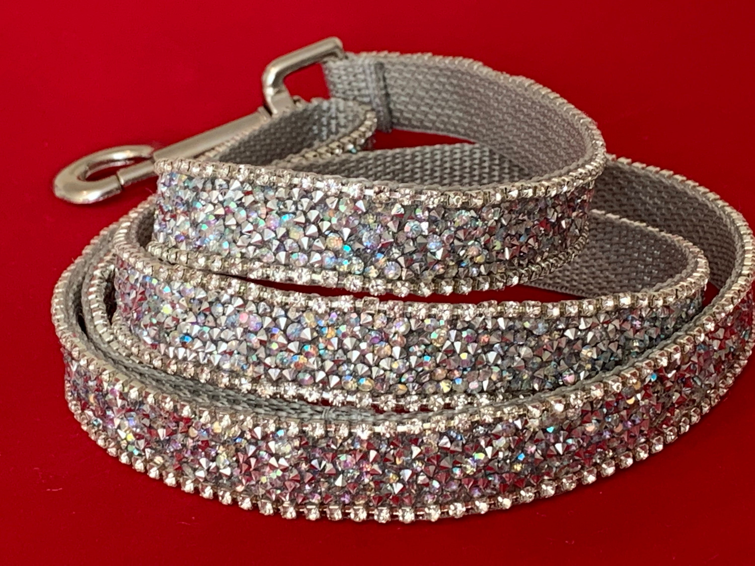 Custom Rhinestone Pet Leash, Diamond & Satin Lined, Elegant Glam - Etsy