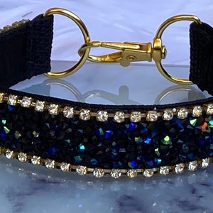 Rhinestone Diamanté Collar, This Black & Gold Bling is Unique, Classy ...