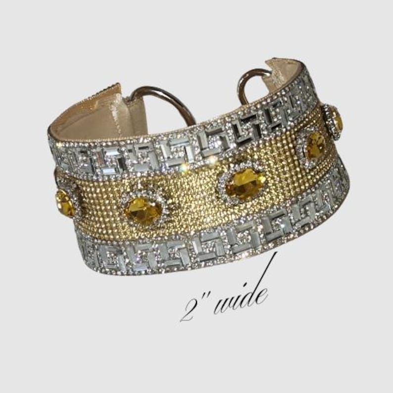 Xanthous Rhinestone Dog Collar, Extreme Sparkle, Pet Glam, High-end ...