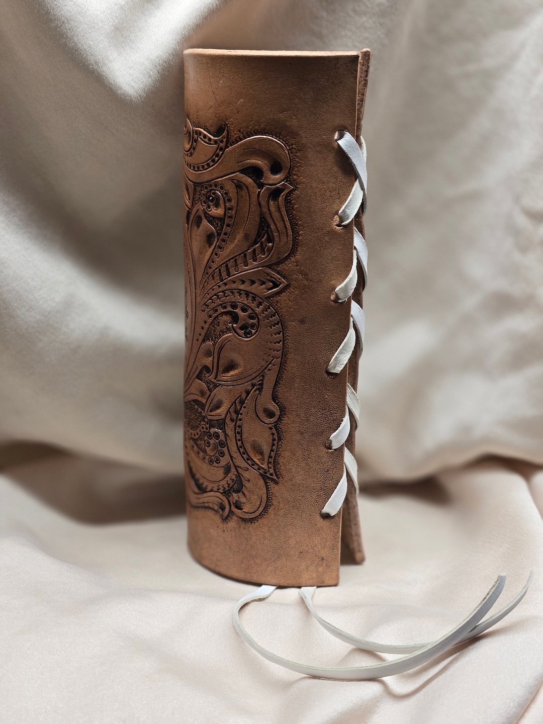 Tooled Leather Bridal Bouquet Floral Wrap Keepsake - Etsy