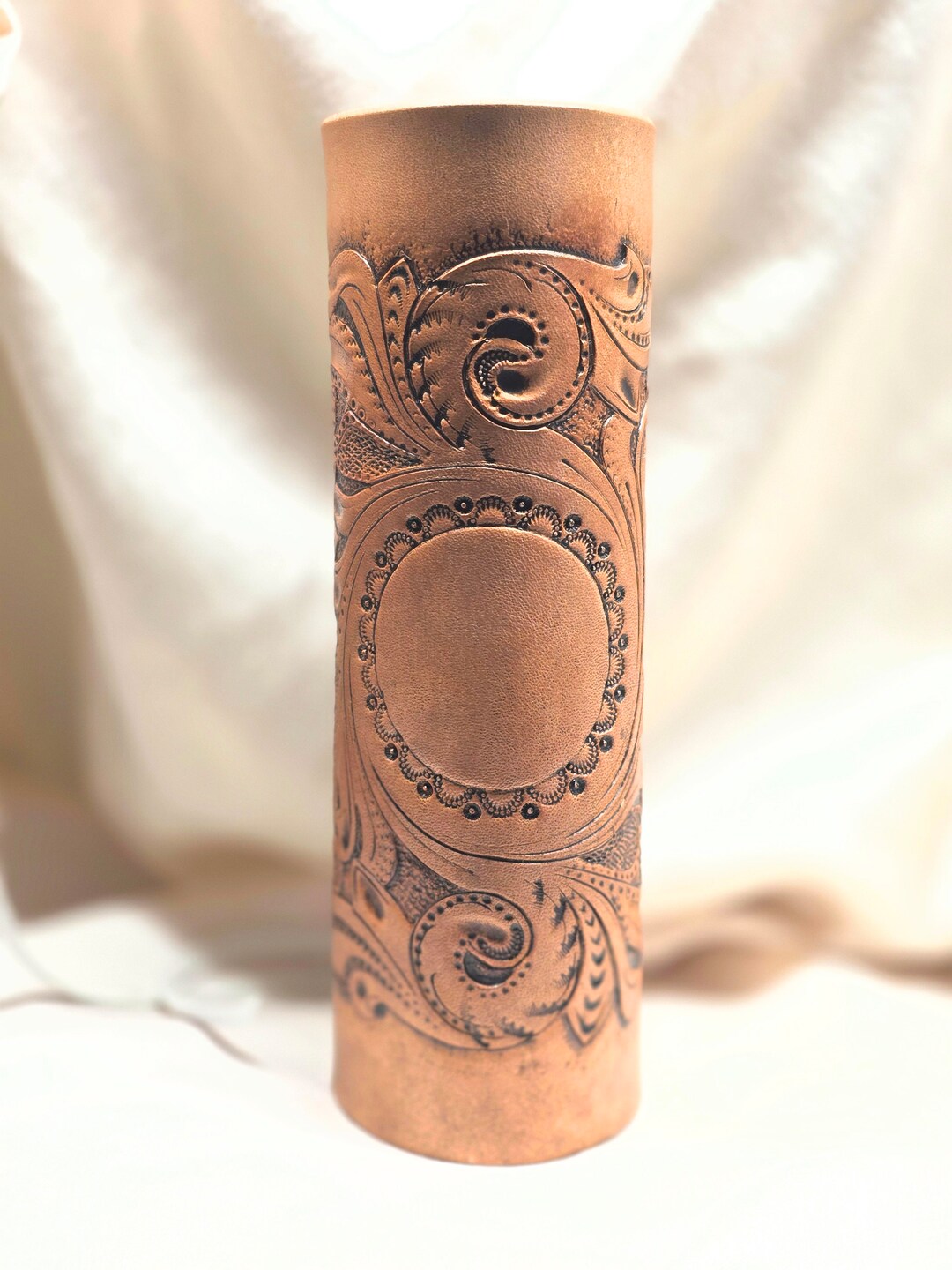 Tooled Leather Bridal Bouquet Floral Wrap Keepsake - Etsy