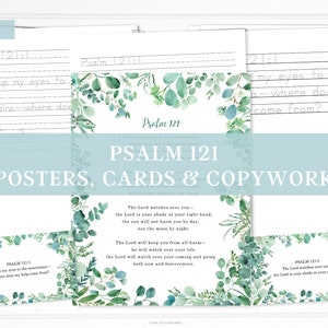 Psalm 121, Scripture Posters, Cards & Copywork, Bible Verses ...