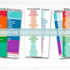 Books of the Bible Bookmarks, Bible Study for Kids, Sunday School ...