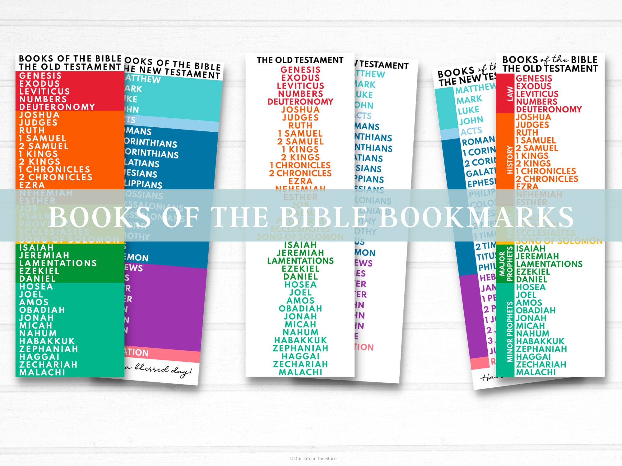 Books of the Bible Bookmarks Bible Study for Kids Sunday | Etsy
