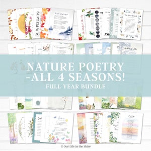 Nature Poems Printable Set | Wall Art | Homeschool Printable ...
