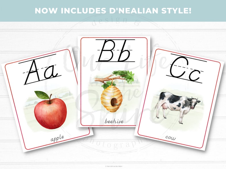 Farm Theme Alphabet Posters Flash Cards Classroom Decor - Etsy