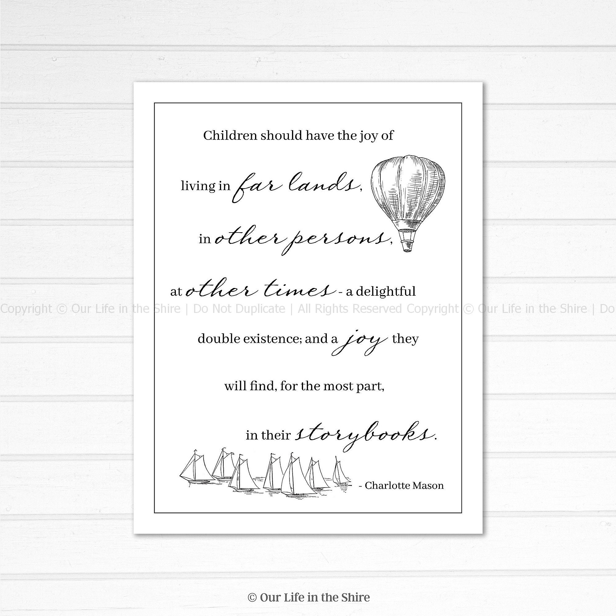 Charlotte Mason Quote Homeschool Printable | Wall Art | Homeschool ...