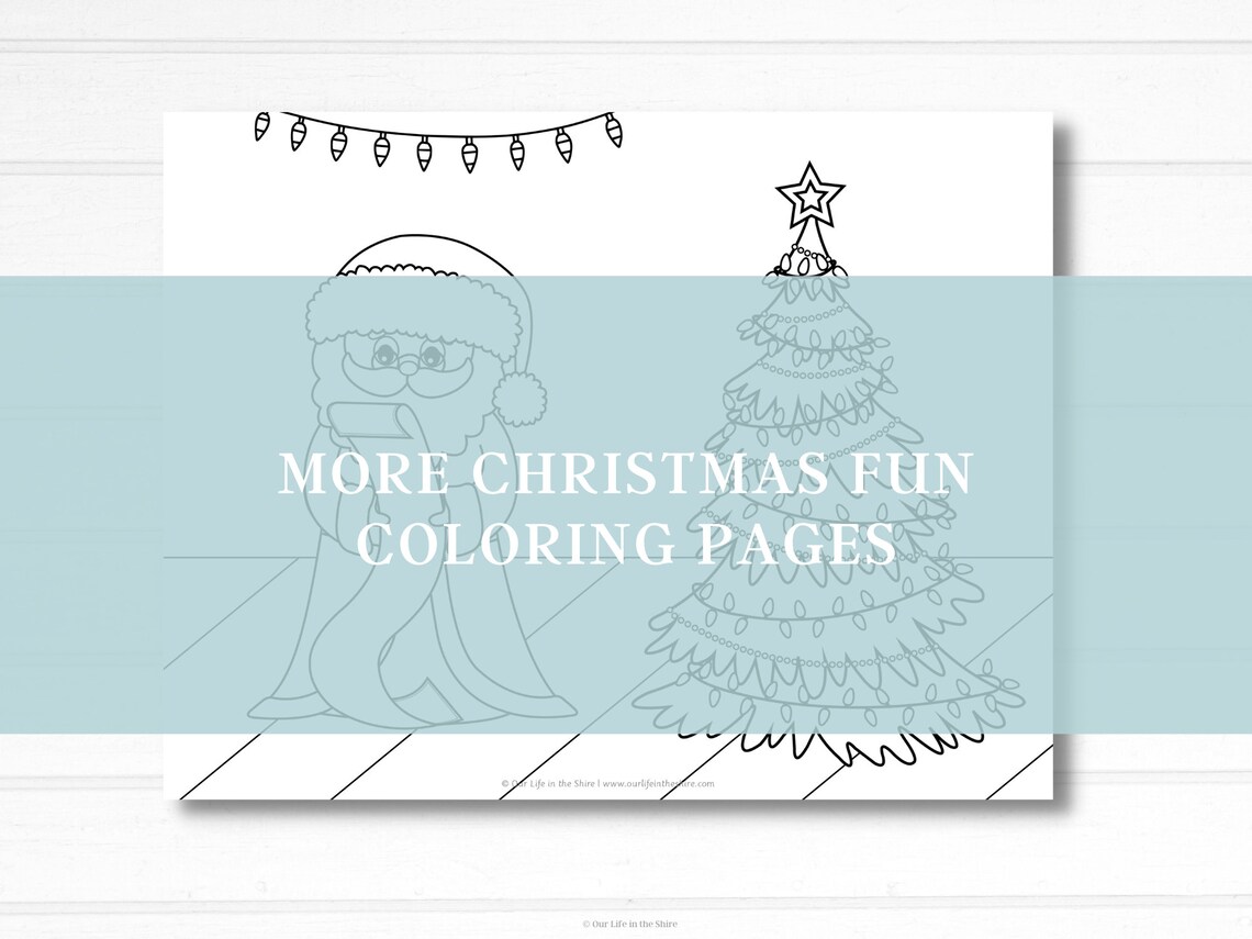Christmas Fun Coloring Pages Activities for Kids Toddlers | Etsy