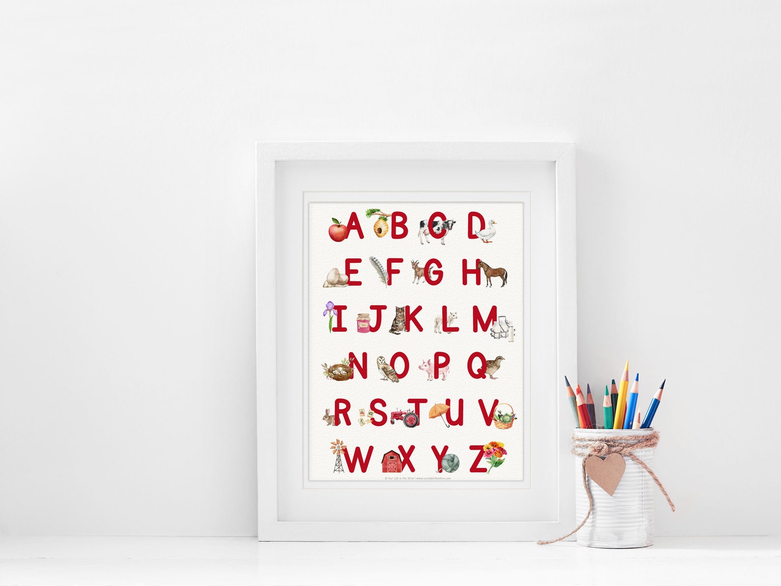 Farm Theme, Alphabet Poster, Nursery Poster, Classroom Decor ...