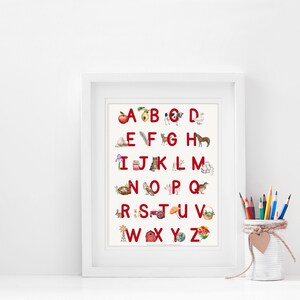 Farm Theme, Alphabet Poster, Nursery Poster, Classroom Decor ...
