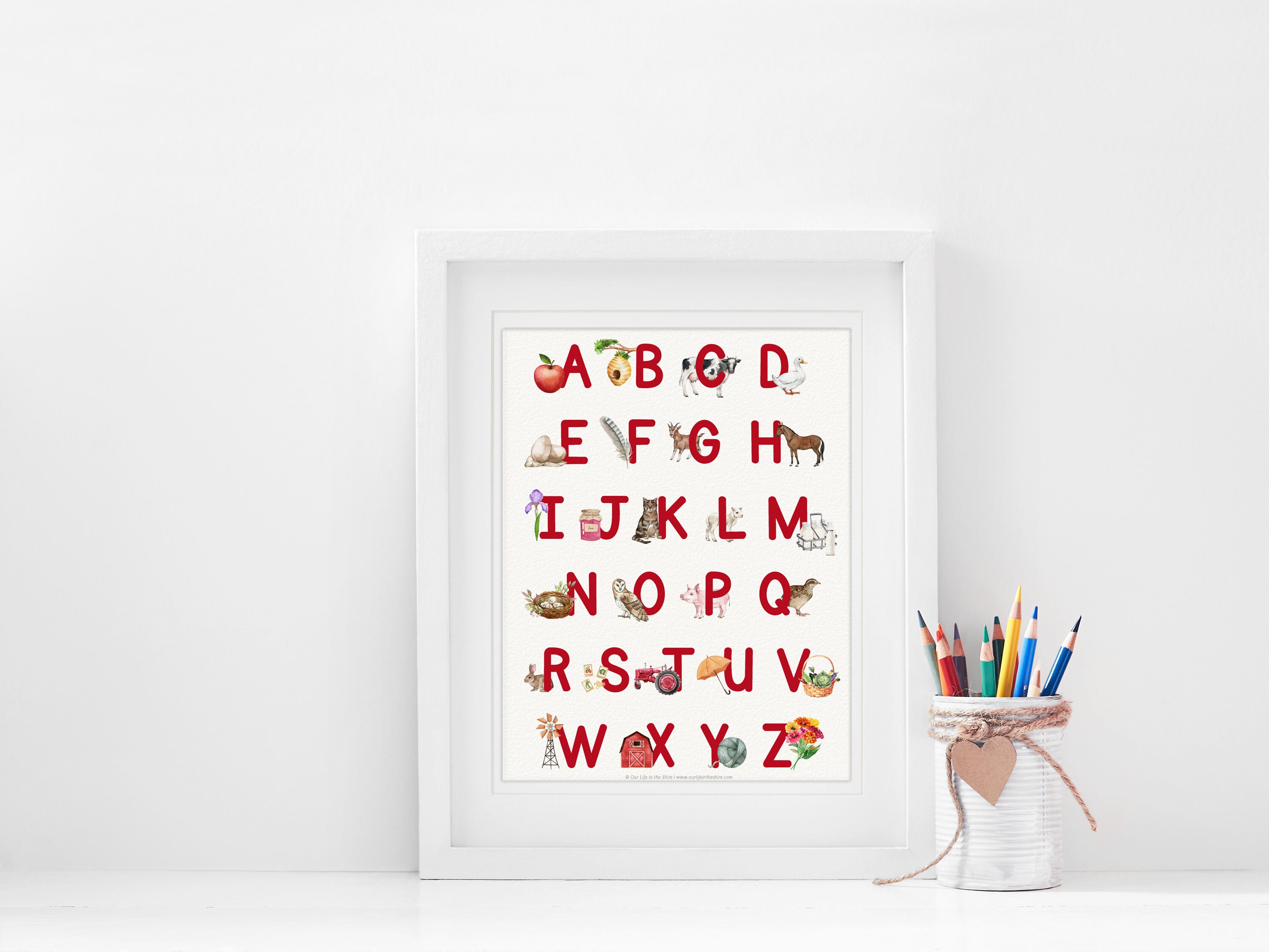 Farm Theme, Alphabet Poster, Nursery Poster, Classroom Decor ...