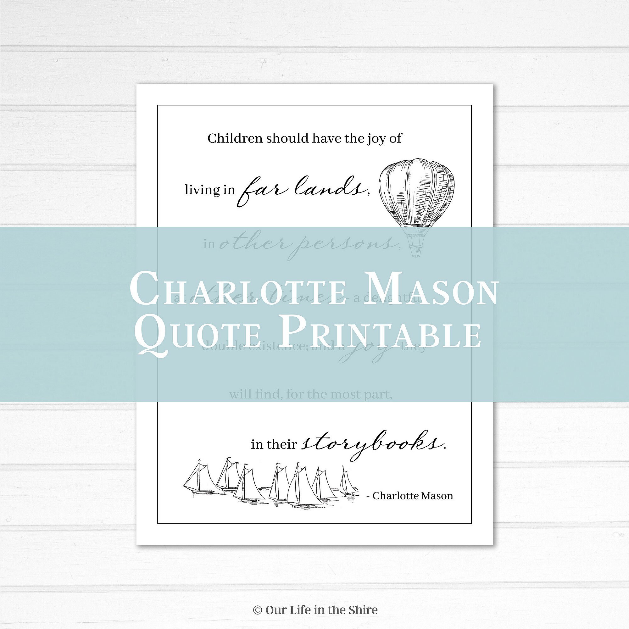Charlotte Mason Quote Homeschool Printable | Wall Art | Homeschool ...