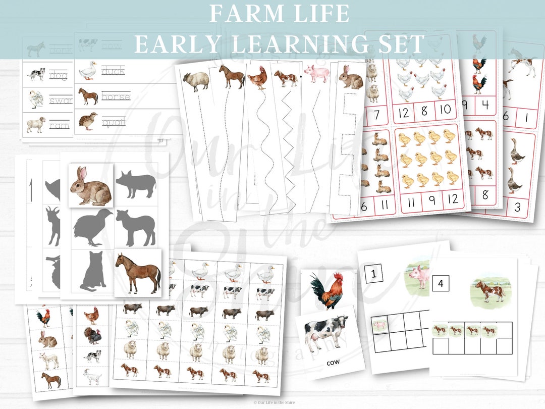 Farm Theme Early Learning Activities, Kindergarten, Homeschool ...