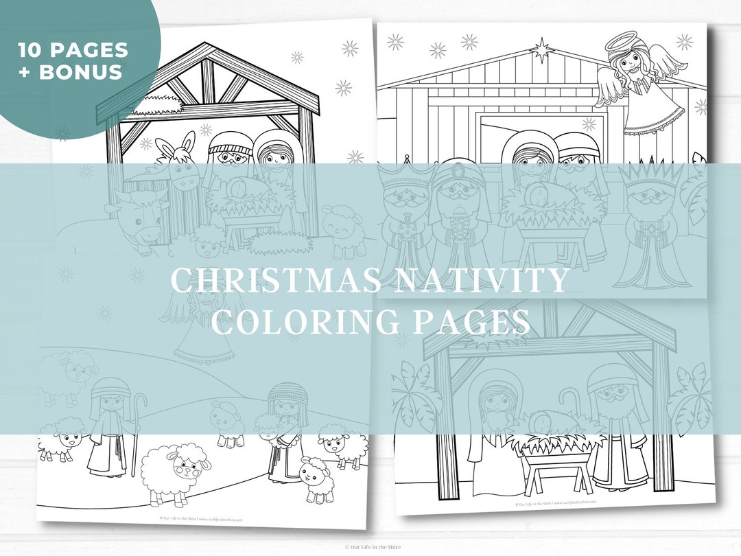 Christmas Nativity Coloring Pages, Activities for Kids, Toddlers ...