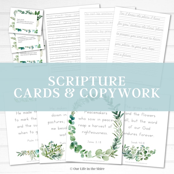 Handwriting Bible Scripture - Etsy